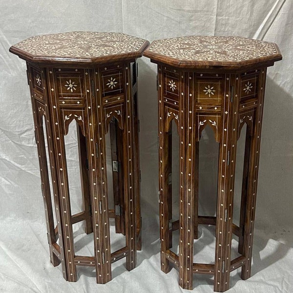 Bone Inlay End Table - Etsy