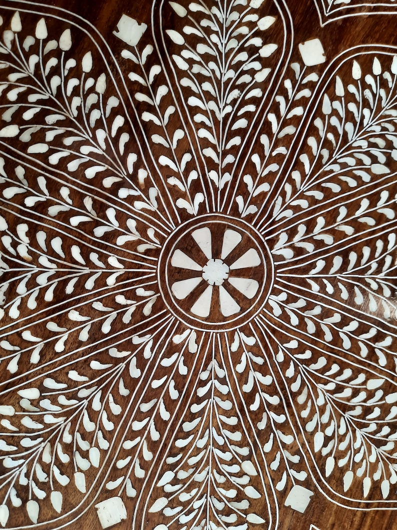 Traditional Bone Inlay Coffee Table Customizable Spill Proof Coating ...