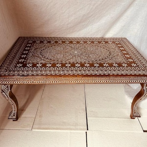 Bespoke Inlaid Coffee Table for Living Room | Elegant Inlay Coffee ...