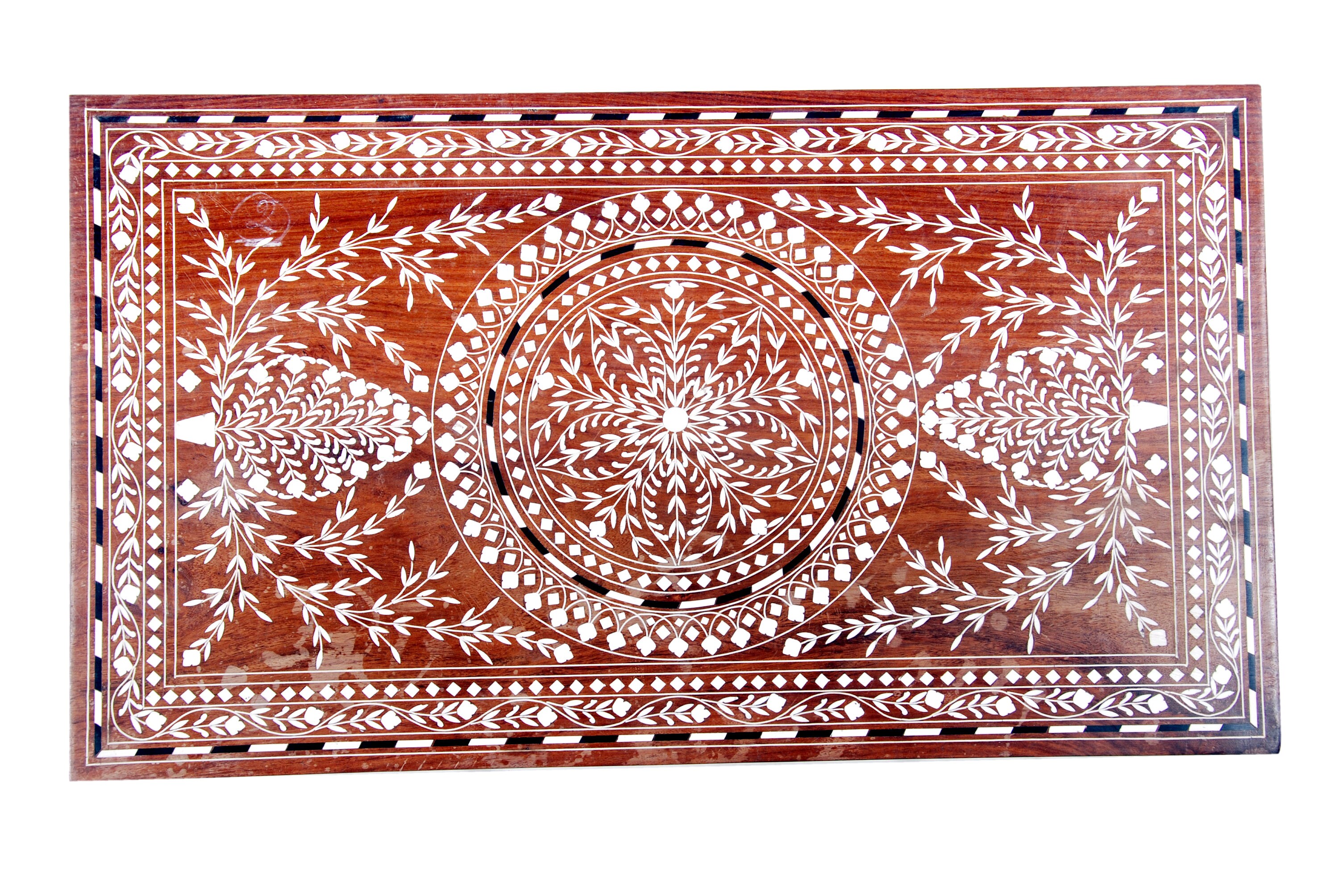 Custom Bone Inlay Center Table, Rectangular Bone Inlay Furniture ...