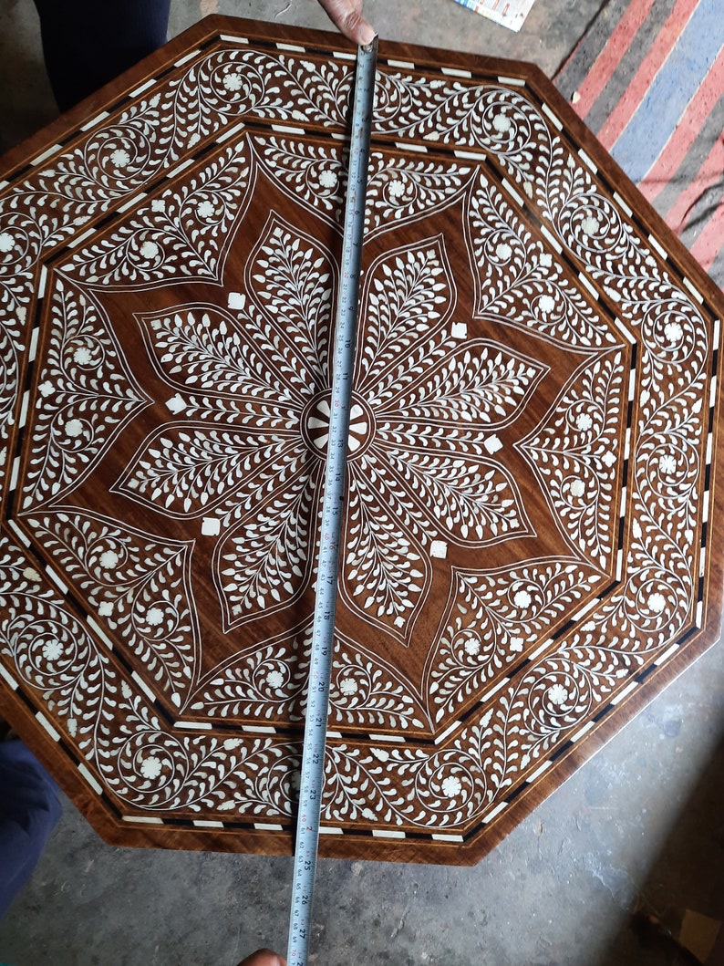 Traditional Bone Inlay Coffee Table Customizable Spill Proof Coating ...