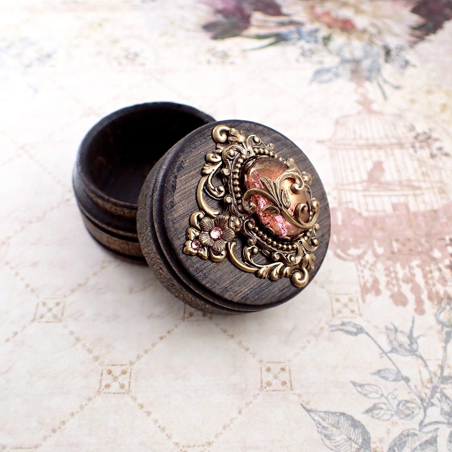 Fairytale Trinket Box Stained Wood Ring Box Fairytale | Etsy