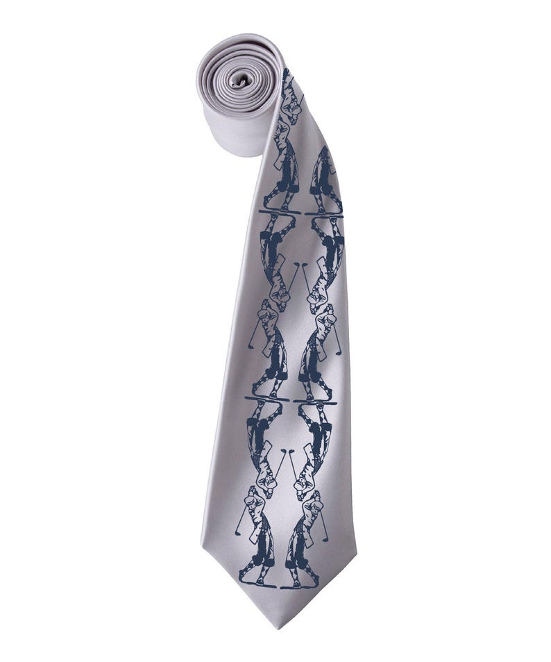 Men's Tie Necktie With Golf Player Print – Perfect for Golf Enthusiasts ...