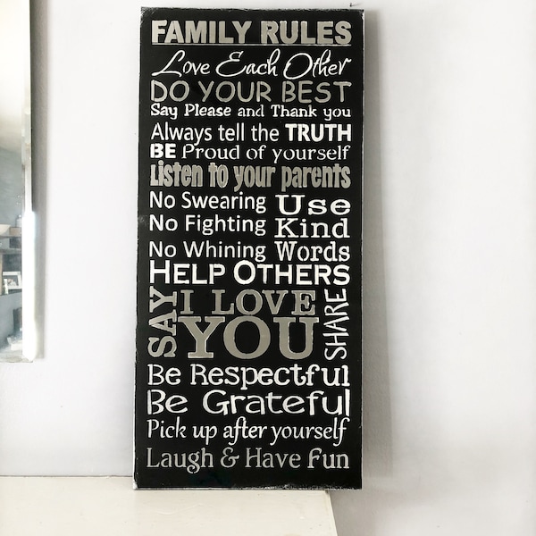 Our Family Rules - Etsy