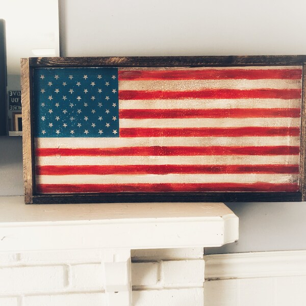 Framed American Flag - Etsy