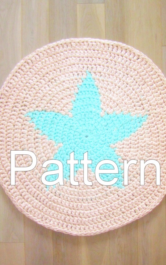 CROCHET RUG PATTERN/ Crochet Star Carpet / Rug Pattern/ | Etsy