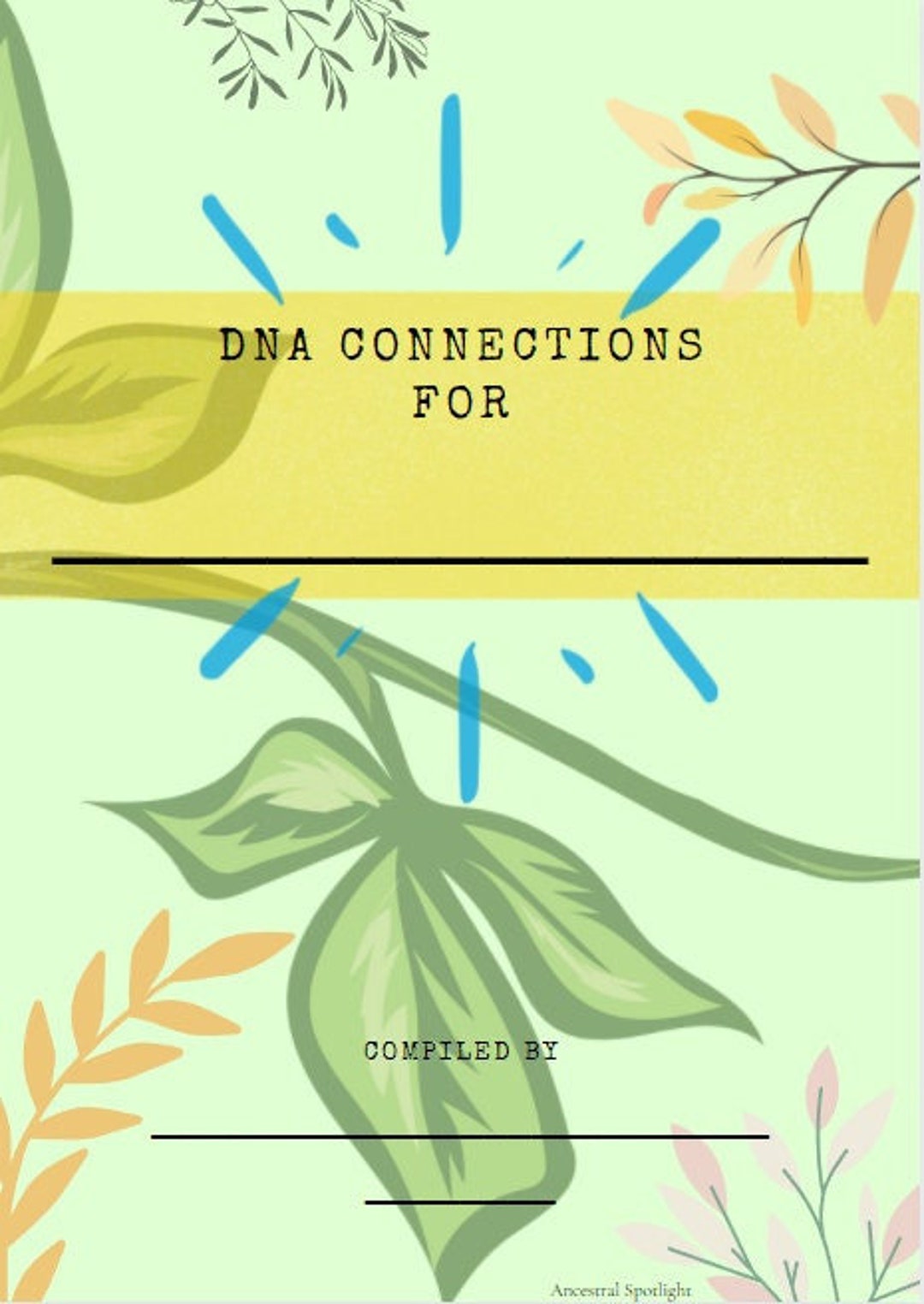 DNA Connections Tracker 3-pack BUNDLE 6-page Genealogy Organization ...