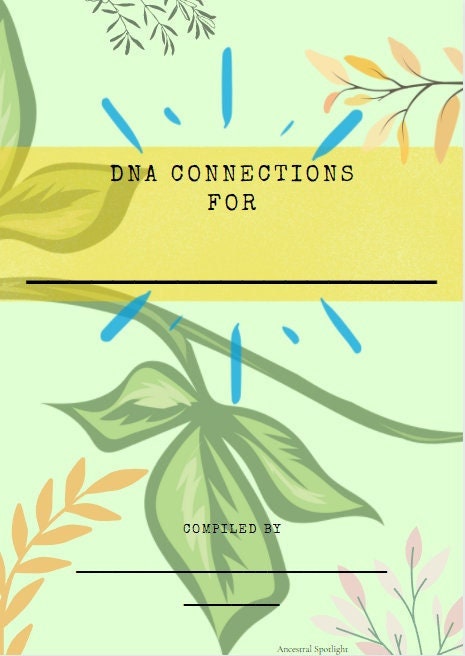 DNA Connections Tracker 3-pack BUNDLE 6-page Genealogy Organization ...