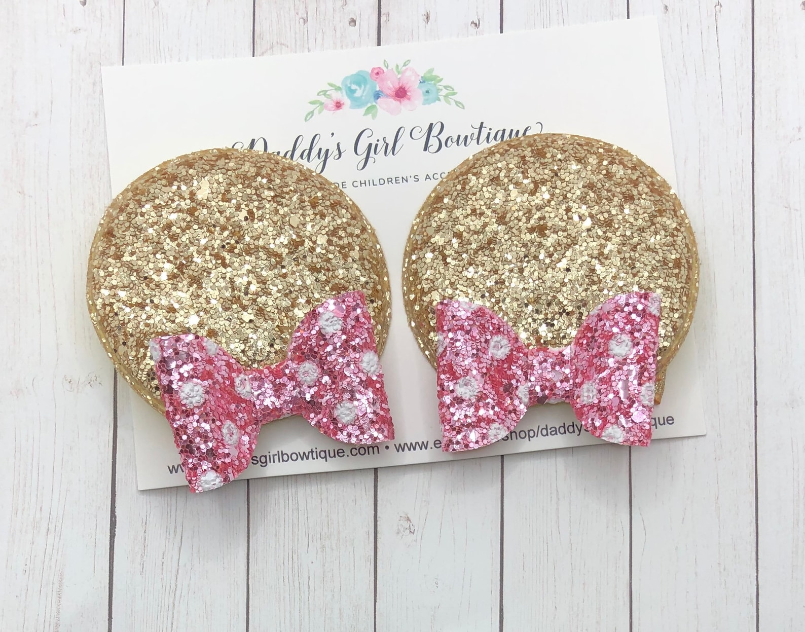 Gold Minnie Mouse Ear Clips Gold Minnie Ears Gold Mouse - Etsy