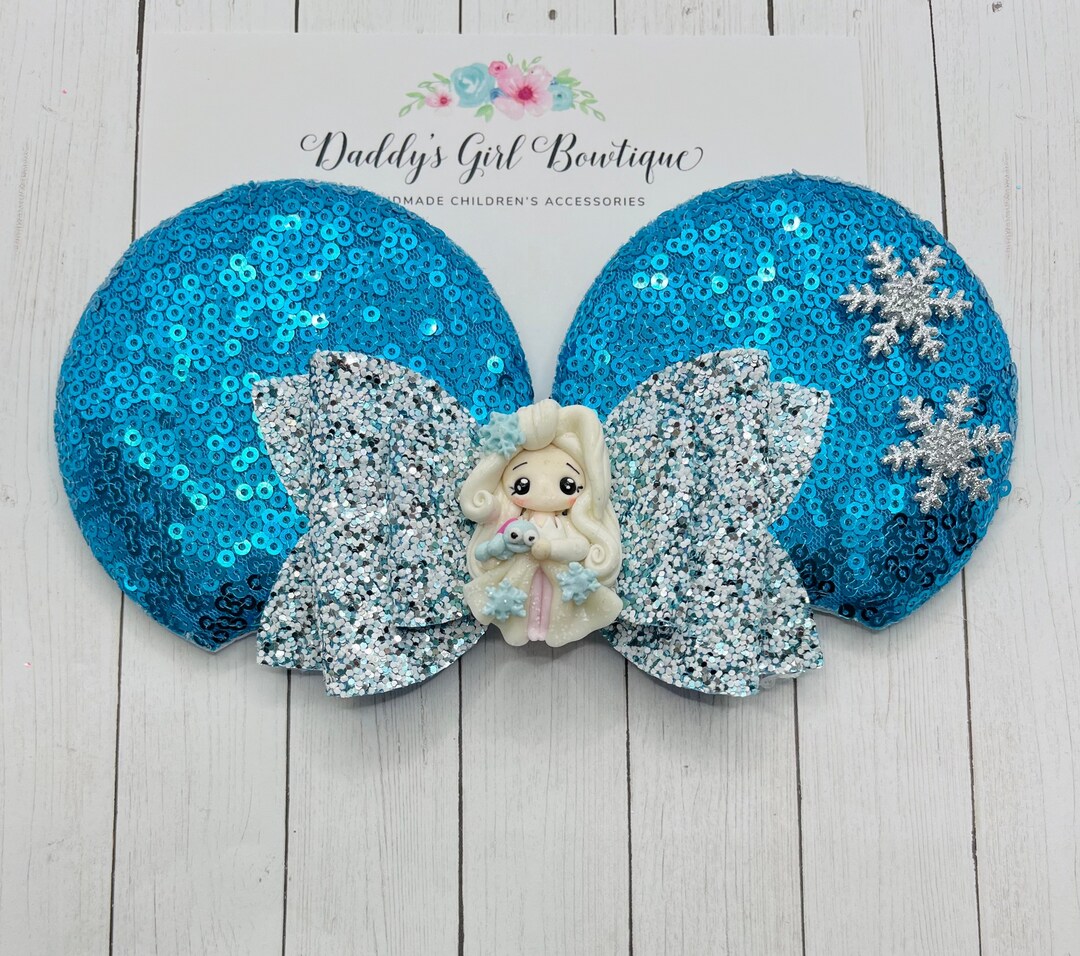 Elsa Mouse Ears Clip - Princess Mouse Ears - Cinderella - Elsa - Ariel ...