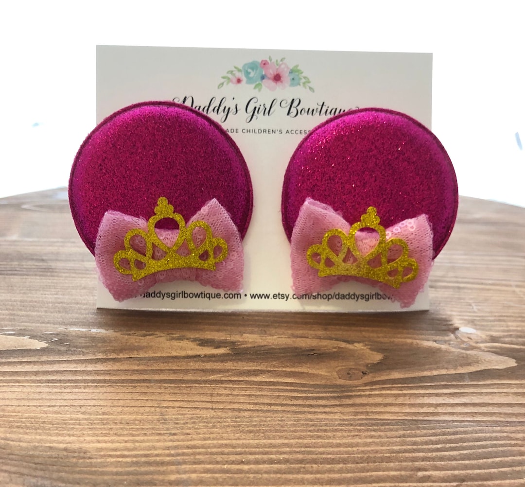 Aurora Mouse Ear Clips - Aurora Minnie Mouse Ears - Sleeping Beauty ...