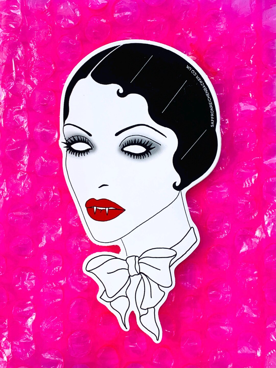 Carmilla Vinyl Sticker - Vintage Vamp - Gothic 1920s Dark Art - Retro ...