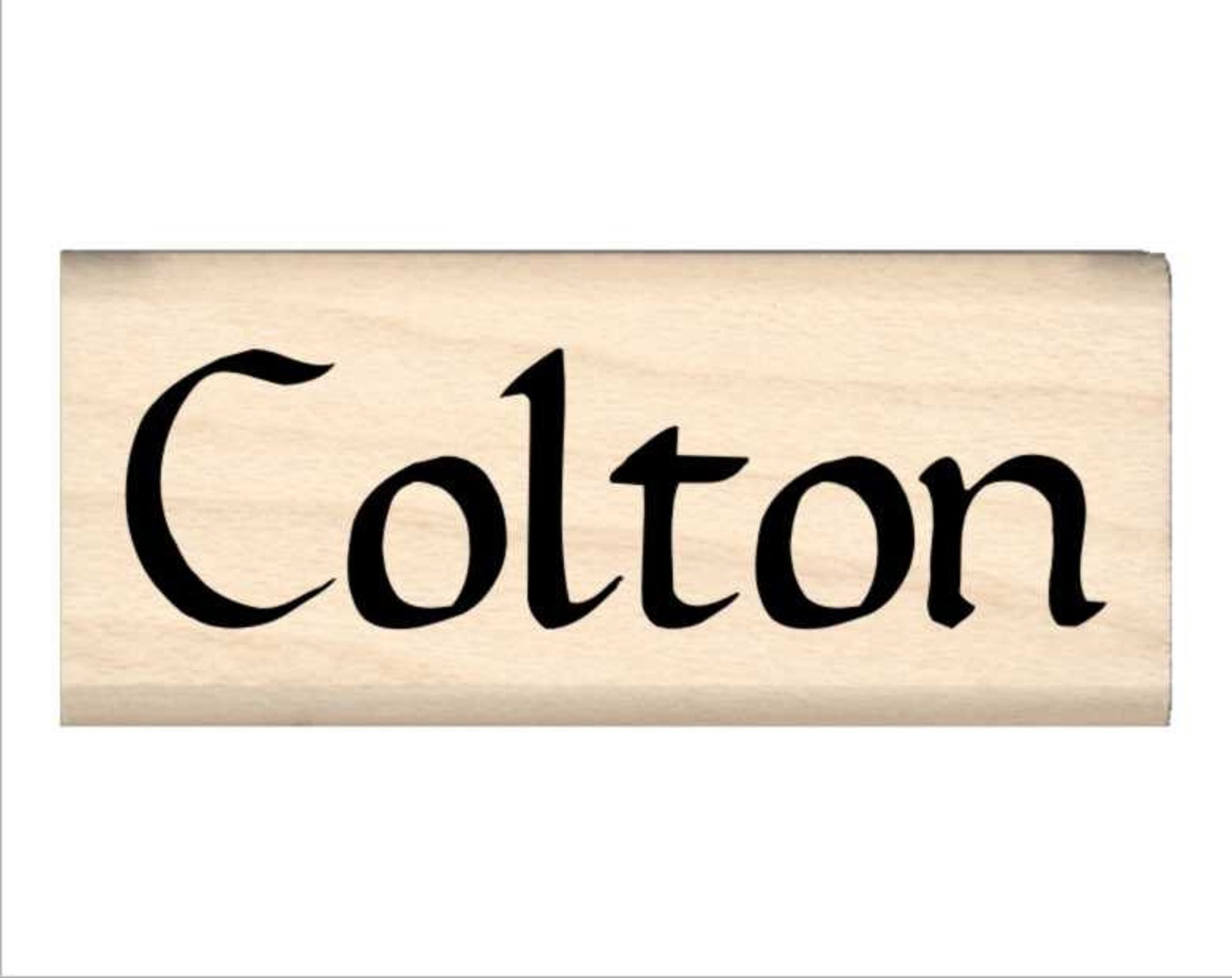 Colton Name Rubber Stamp for Kids | Etsy