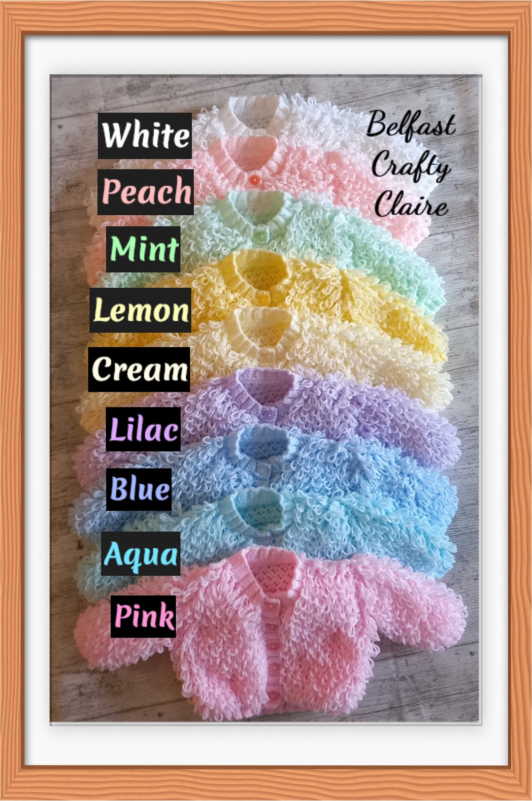 Lovely Beautiful - Baby LOOPY Style Coat - Cardigan - 3 Sizes - 0-6 ...