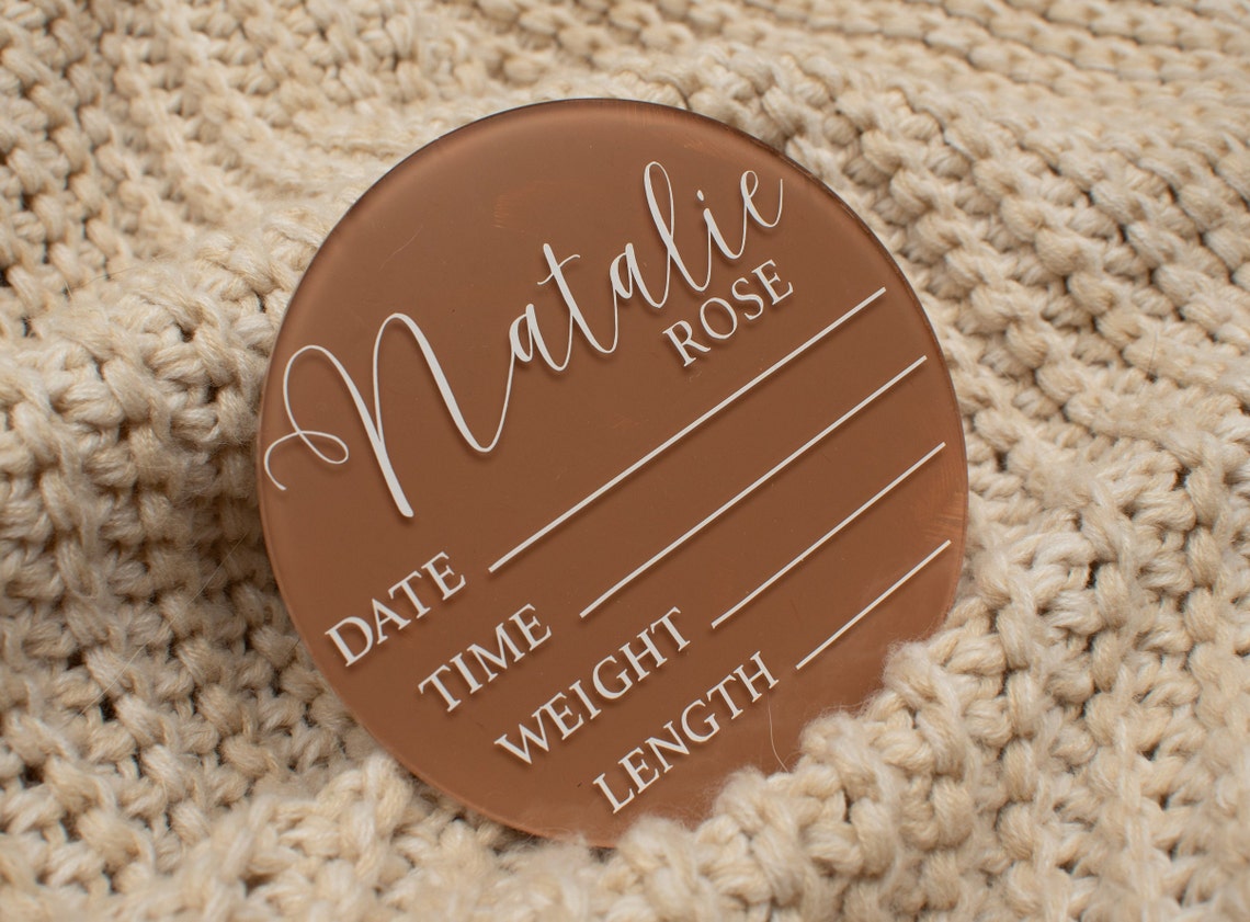Acrylic Newborn Baby Birth Information Stat Sign - Etsy