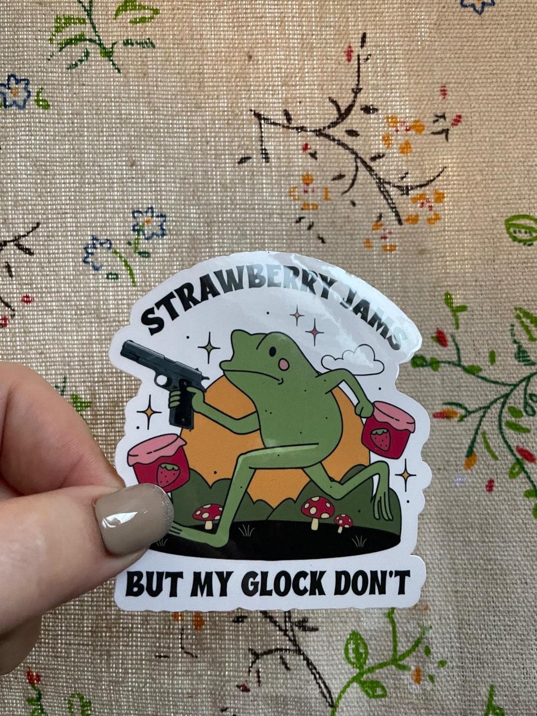 Strawberry Jams but My Glock Don't Sticker - Etsy