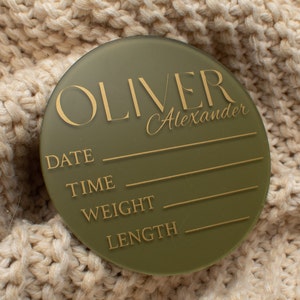 Acrylic Newborn Baby Birth Information Stat Sign - Etsy