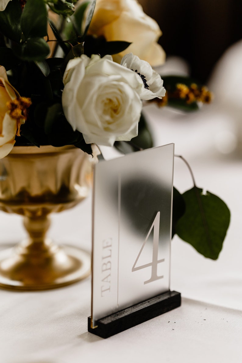 Acrylic Table Number With Wooden Stand Acrylic Table Number - Etsy