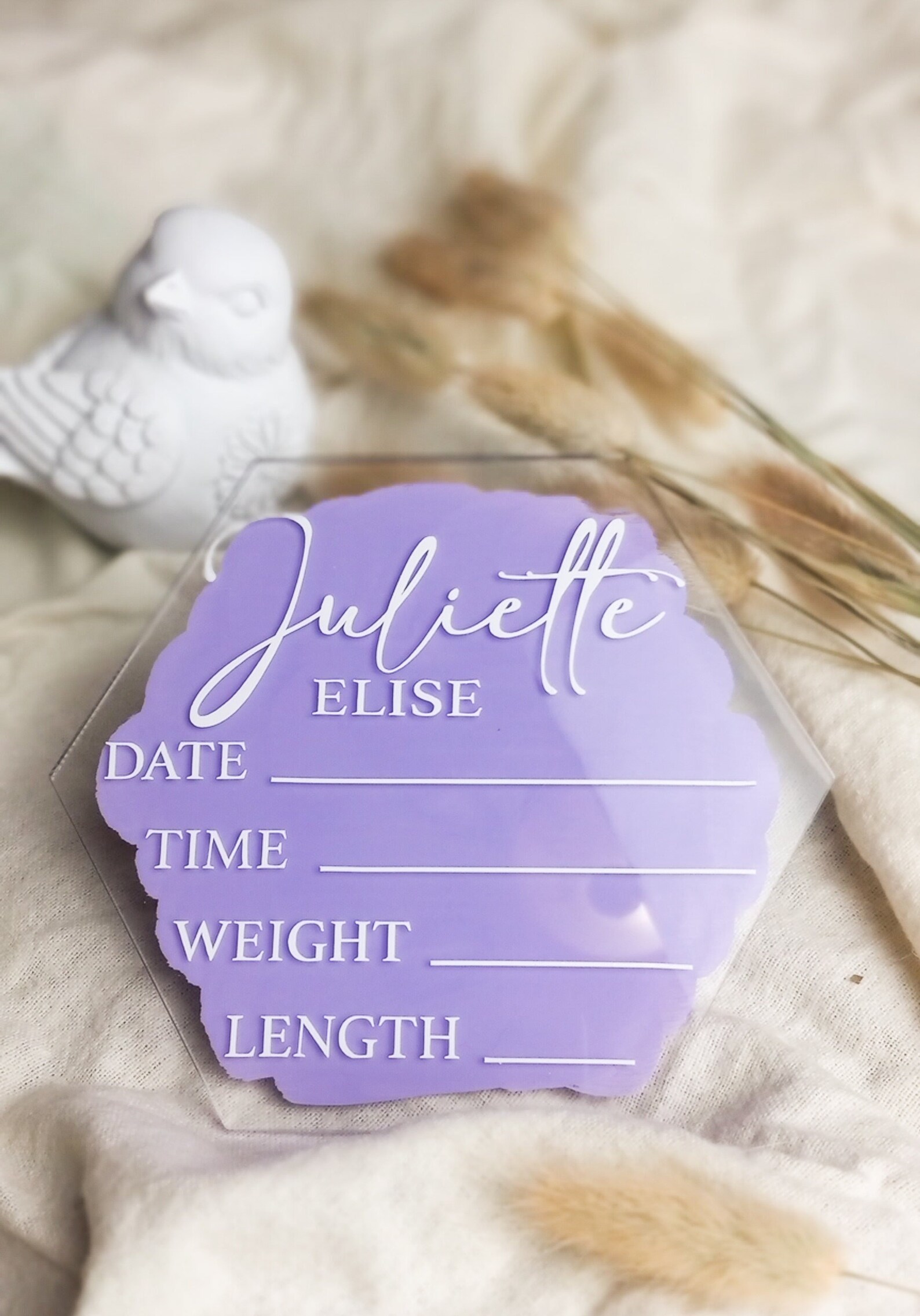 Acrylic Newborn Baby Birth Information Stat Sign - Etsy