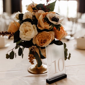 Acrylic Table Number With Wooden Stand | Acrylic Table Number | Wedding ...