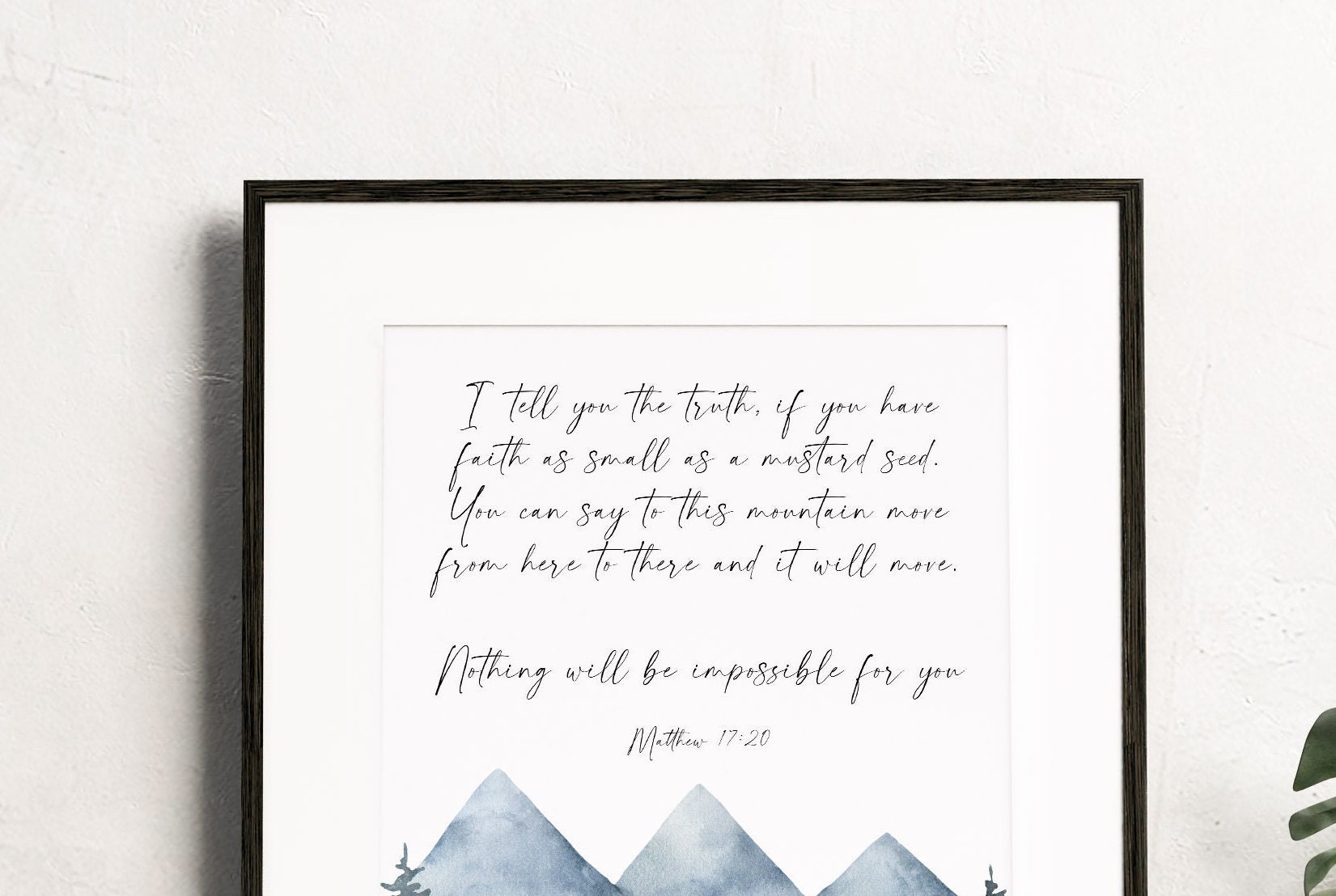 Faith as Small as A Mustard Seed Matthew 17:20 Watercolor - Etsy