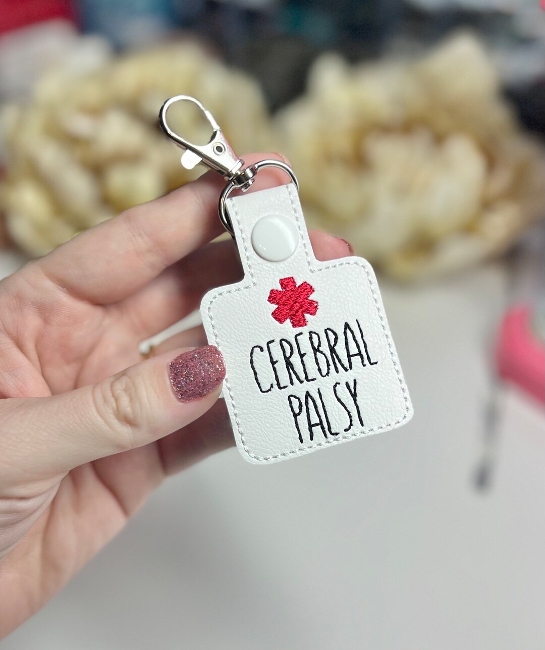 Cerebral Palsy Medical Awareness Keychain Snap Tab - Etsy