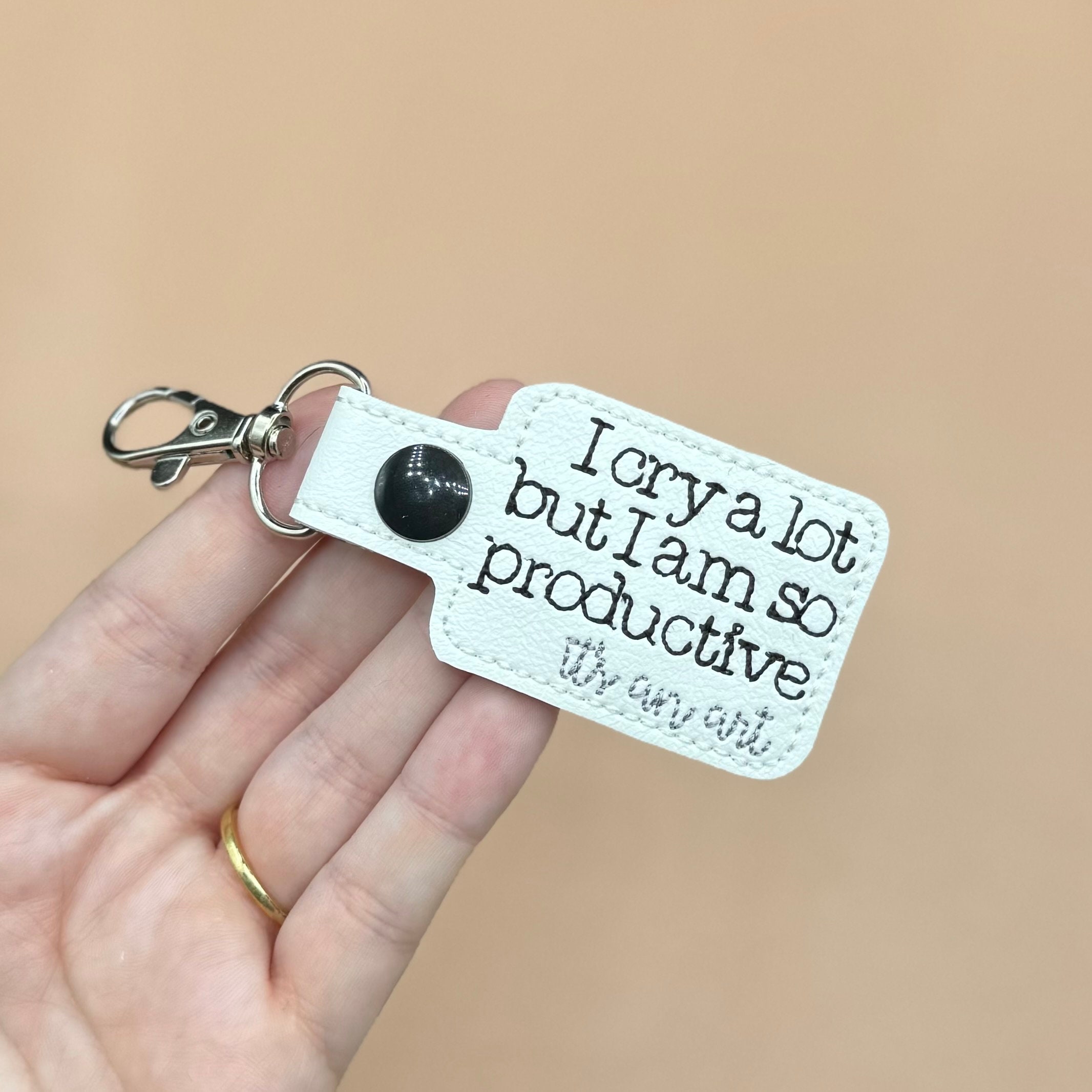 Crying Keychain Snap Tab - Etsy