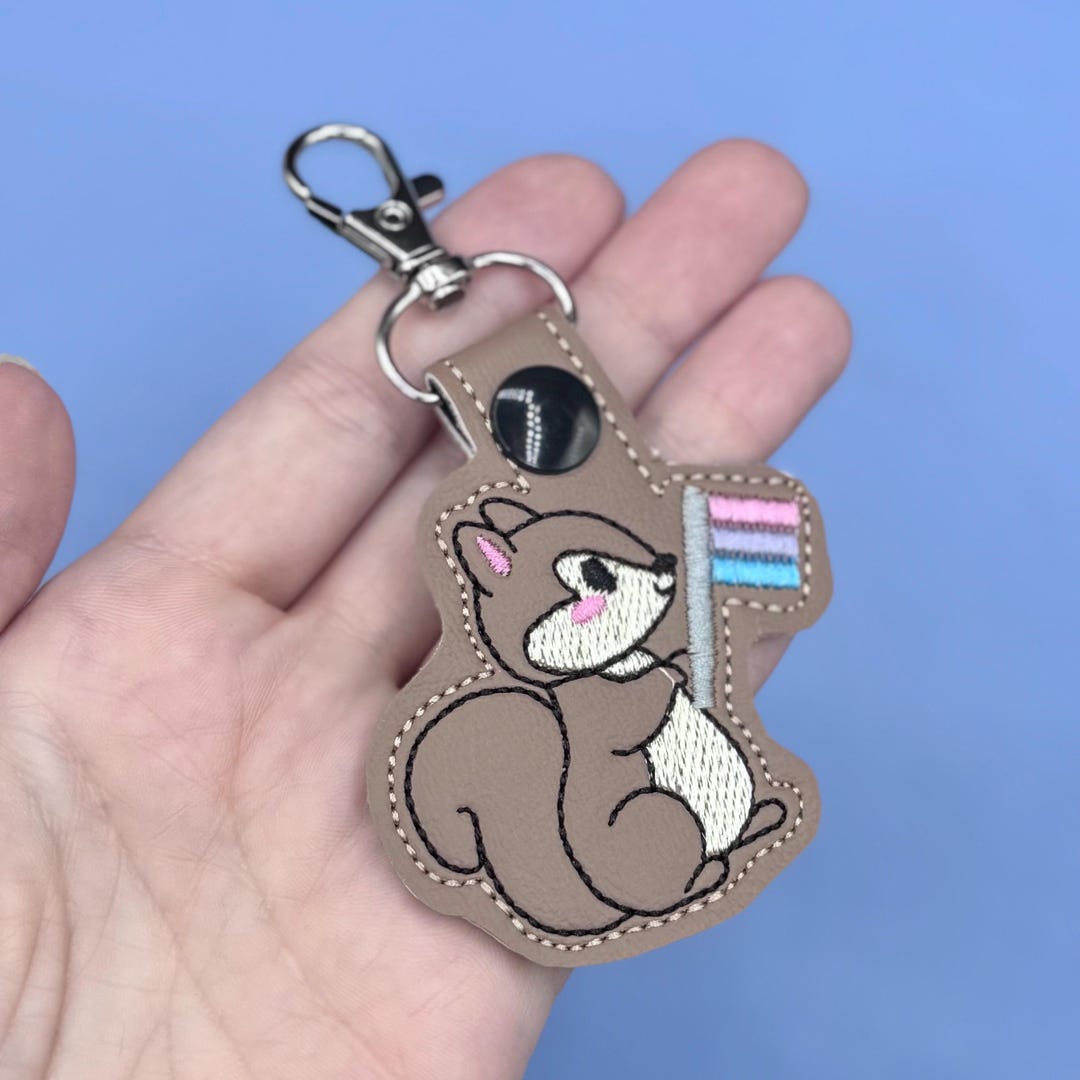 Squirrel Holding a Bisexual Flag Keychain - Etsy