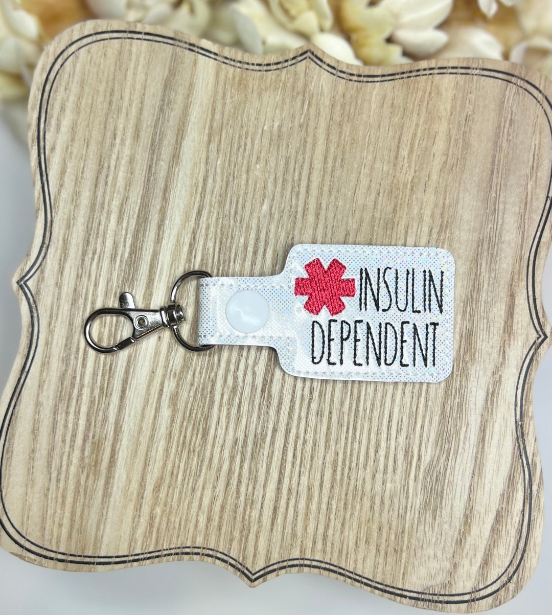 Insulin Dependent Medical Awareness Health Keychain Snap Tab - Etsy