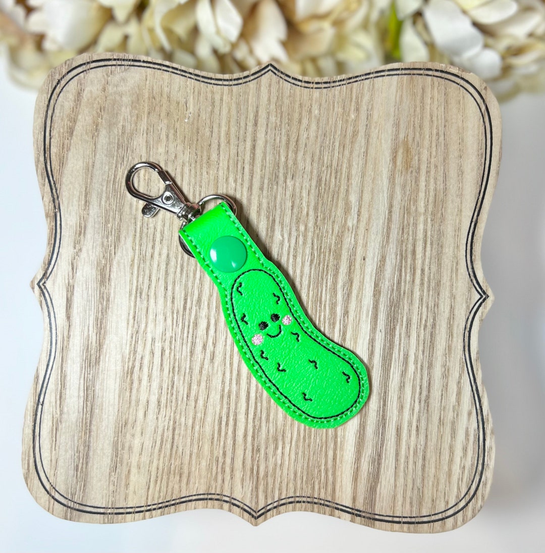 Kawaii Cute Pickle Keychain Snap Tab - Etsy
