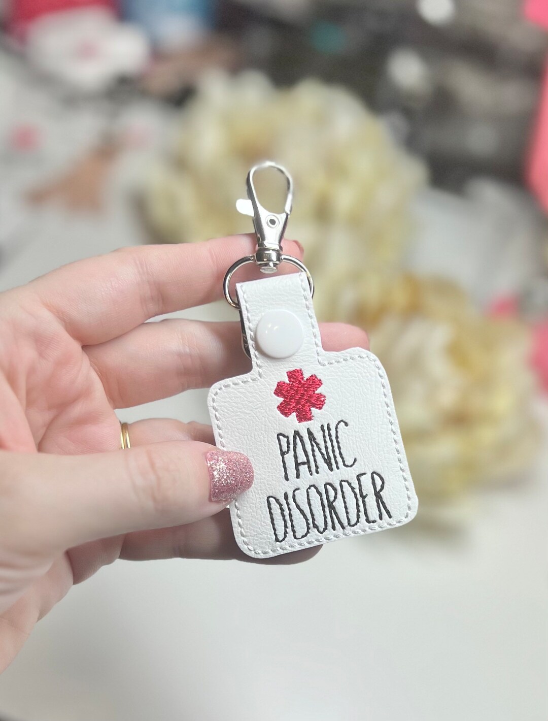 Panic Disorder Snap Tab Keychain Awareness - Etsy