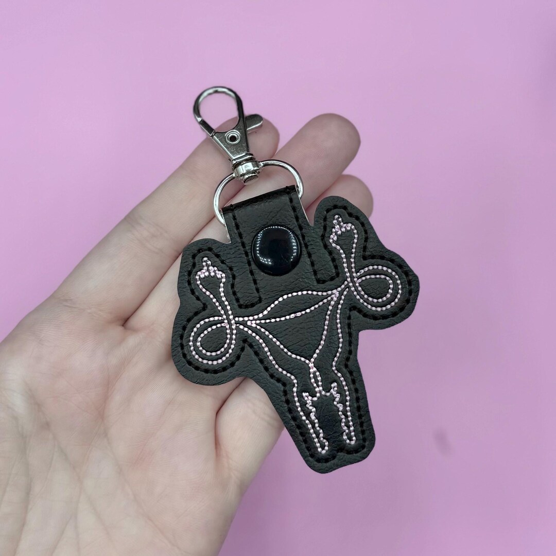 Middle Finger Uterus Keychain - Etsy