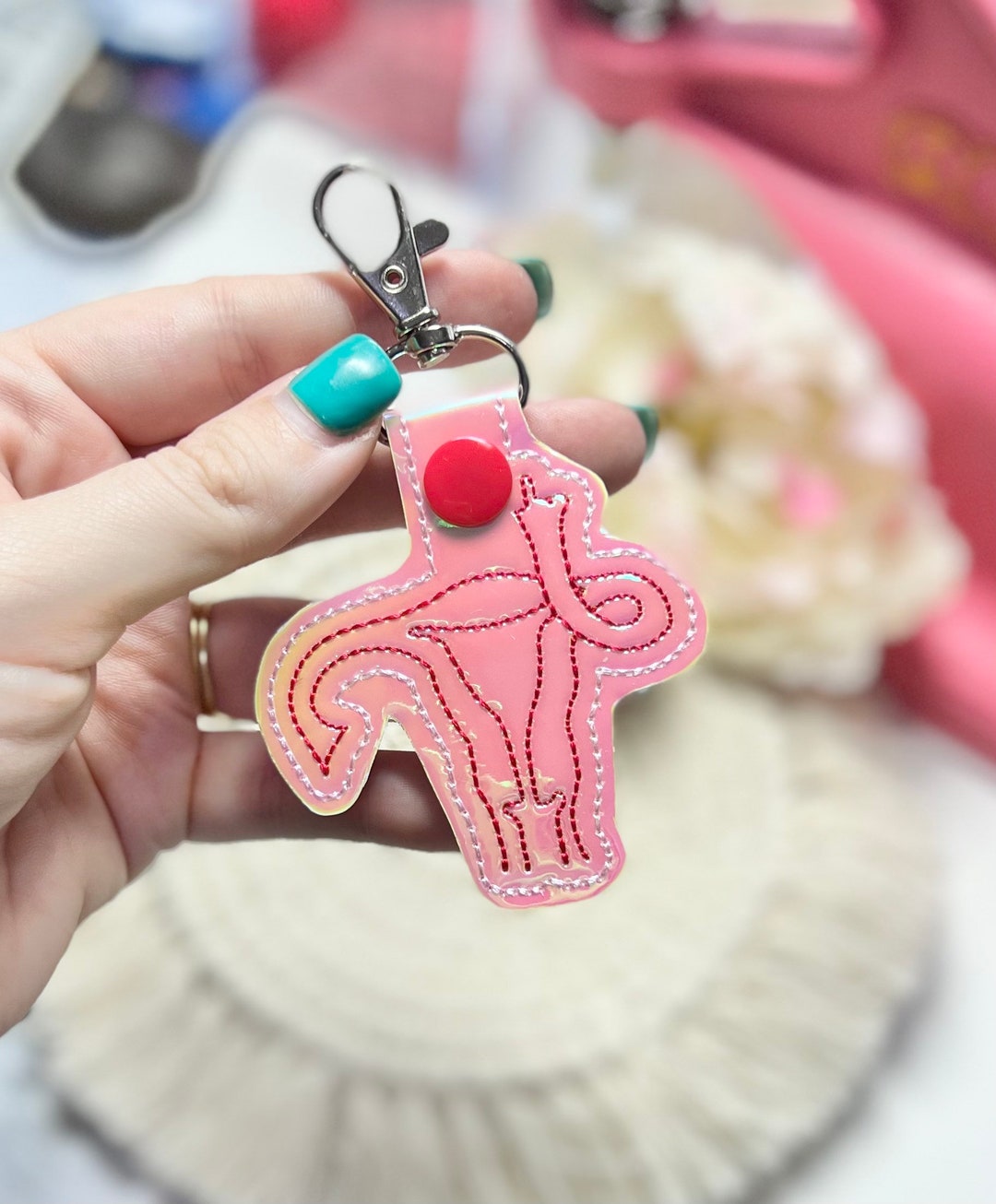 Flipping the Bird Uterus Keychain - Etsy