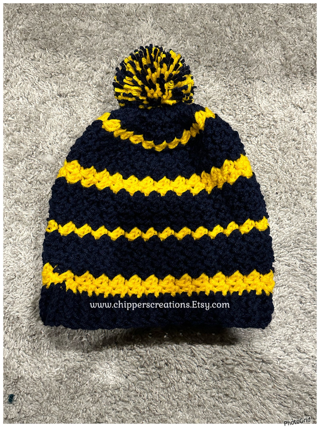 Crocheted Michigan Wolverines Winter Hat - Etsy