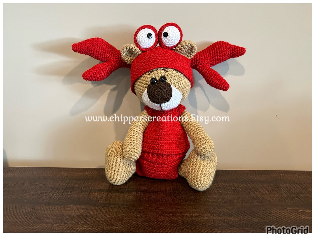 Crochet Crab Teddy Bear - Etsy