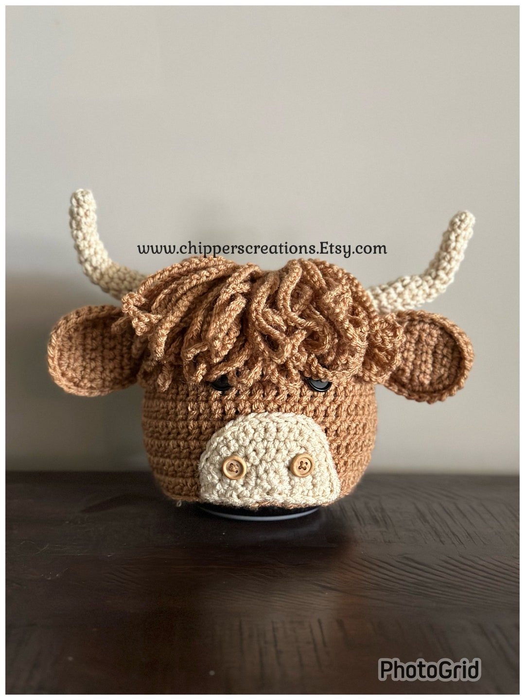 Crocheted Highland Cow Hat - Etsy