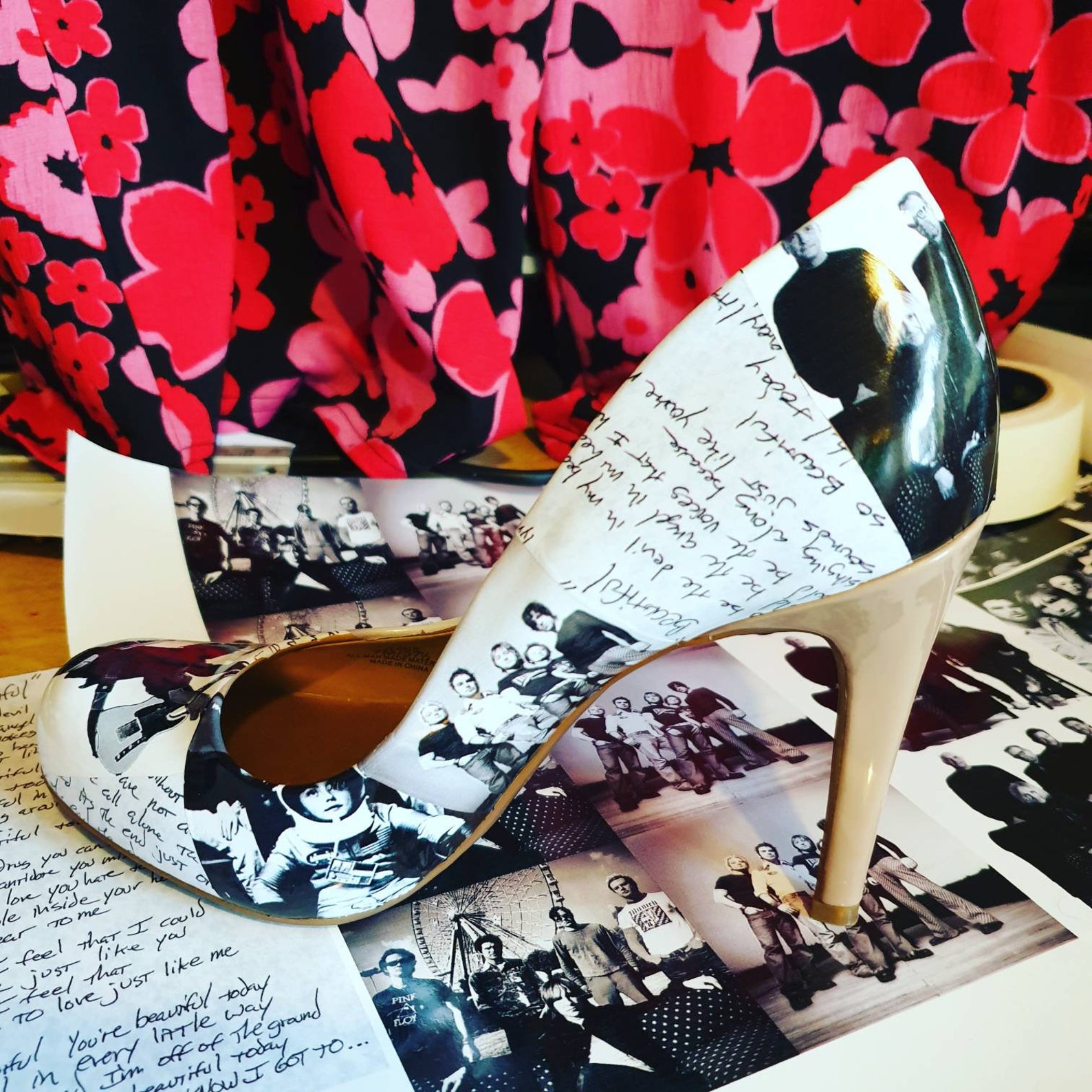 Custom Made Womens High Heels, Album Cover Shoes, Rock Band, Design ...