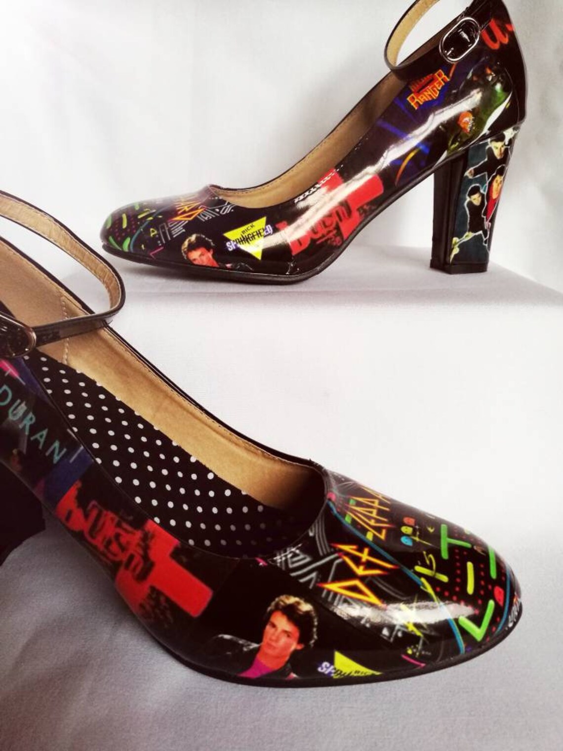 Custom Made Womens High Heels, Album Cover Shoes, Rock Band, Design ...