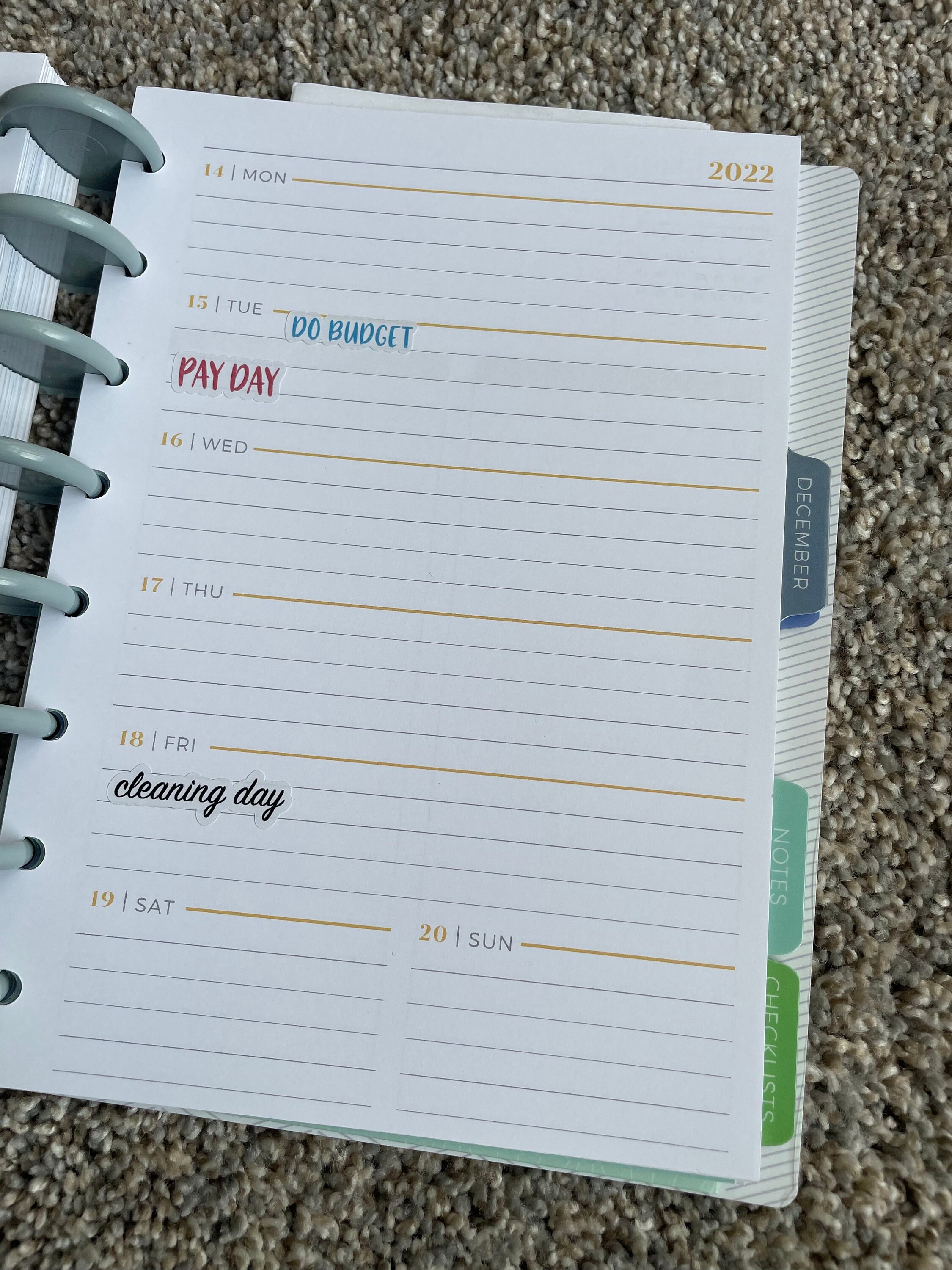 Cleaning Day Printable Planner Functional Print Typography Stickers ...