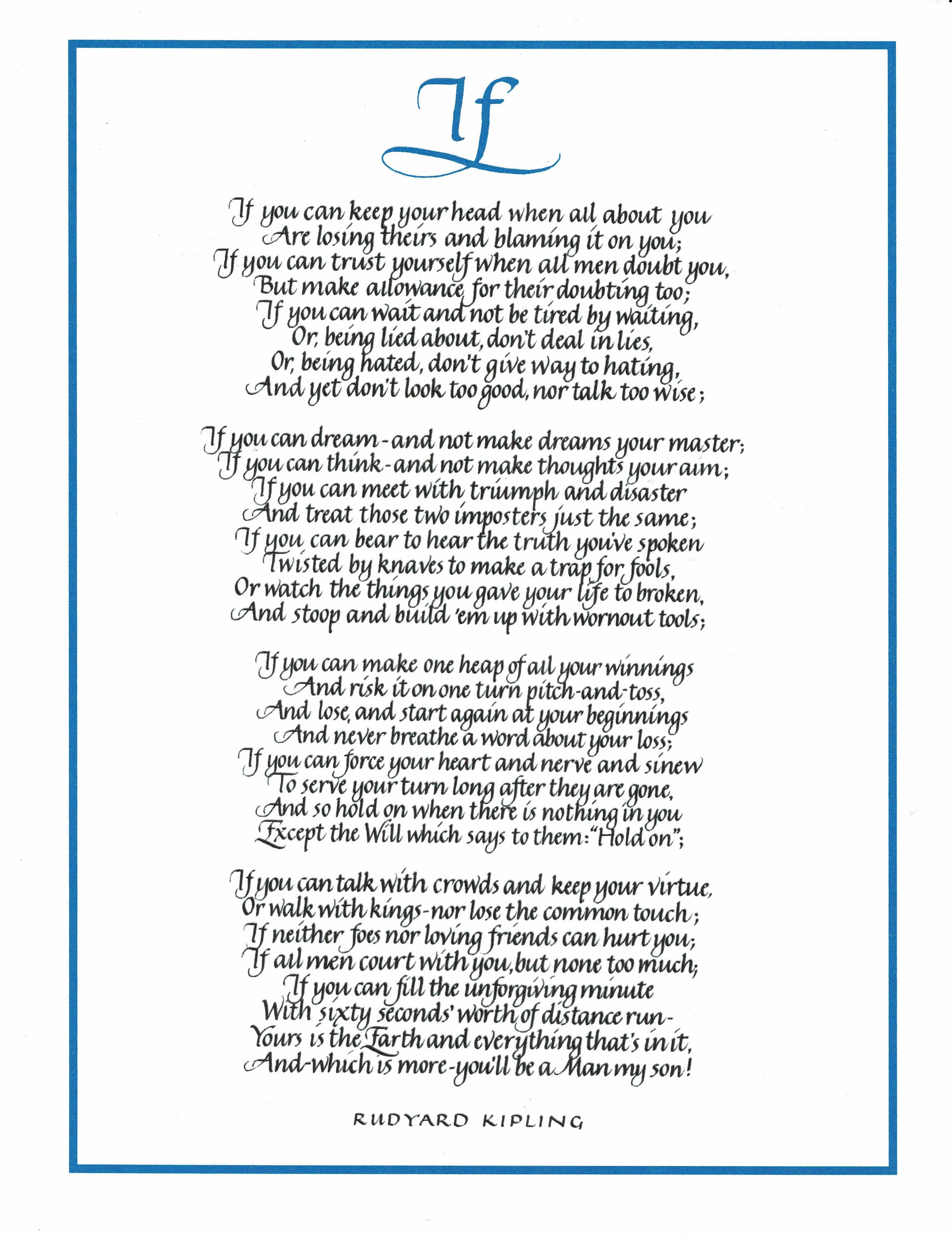 IF by Rudyard Kipling - Etsy