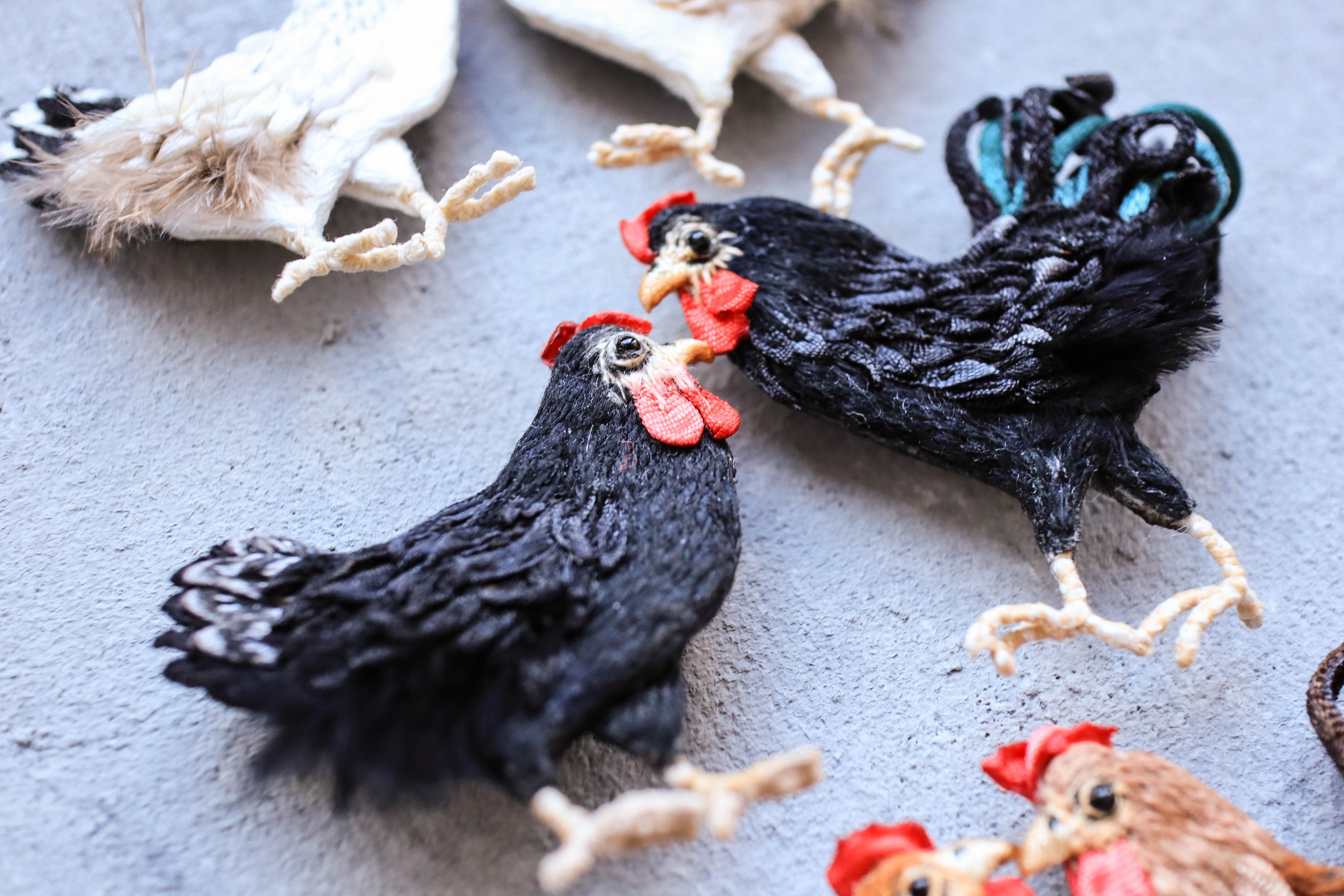 Easter Hen Pin. Hand Embroidered Chicken Brooch. - Etsy