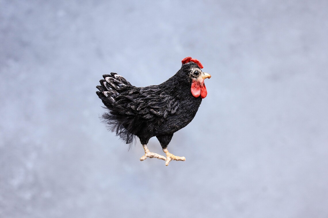 Easter Hen Pin. Hand Embroidered Chicken Brooch. - Etsy