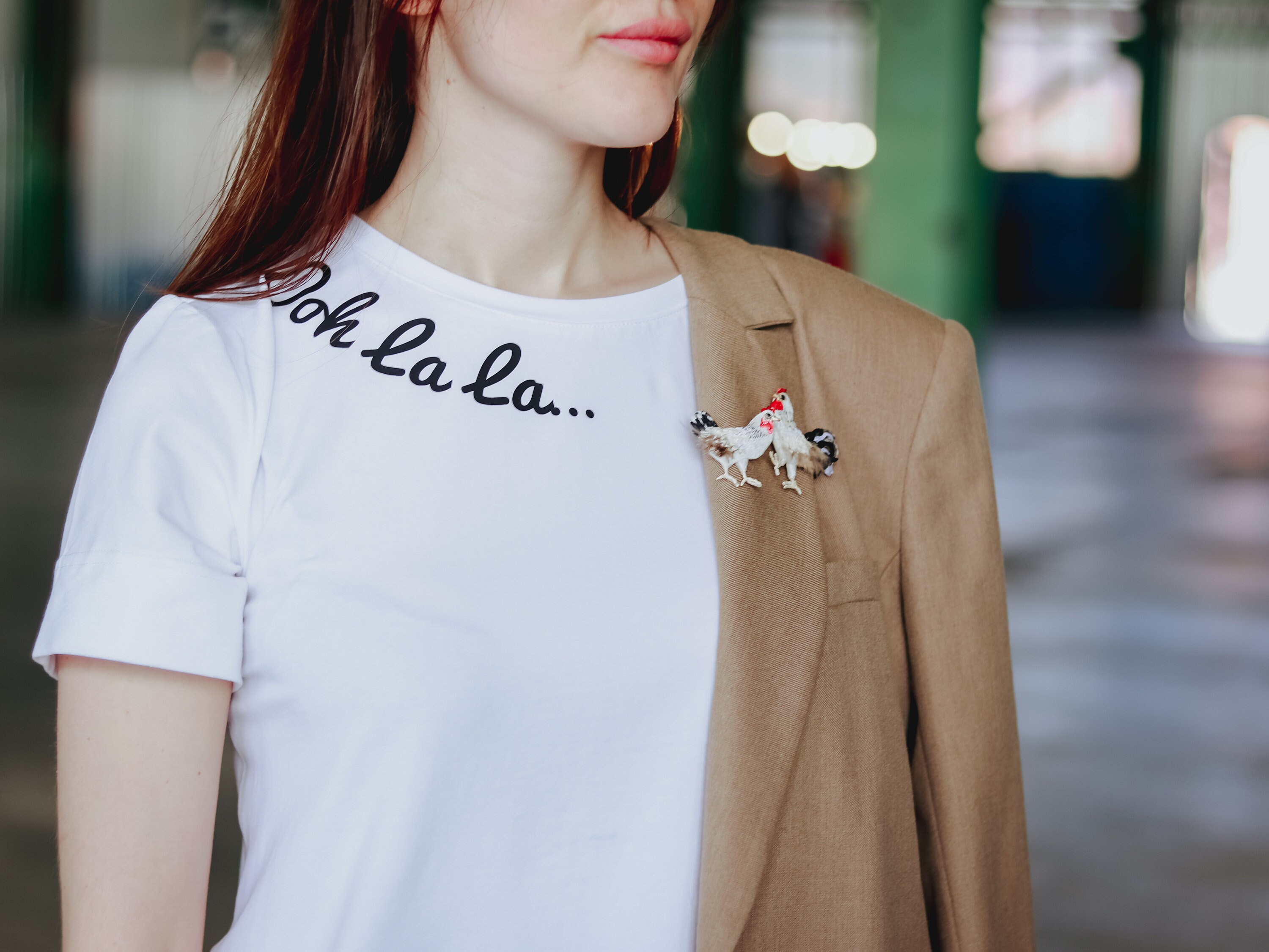 White Realistic Hand Embroidered Rooster Brooch - Etsy