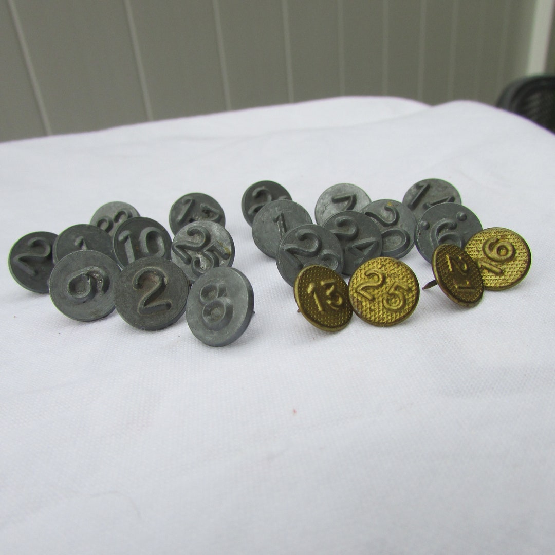 Metal Window Markers Round Barbed Tacks Industrial Mixed Media Collage ...