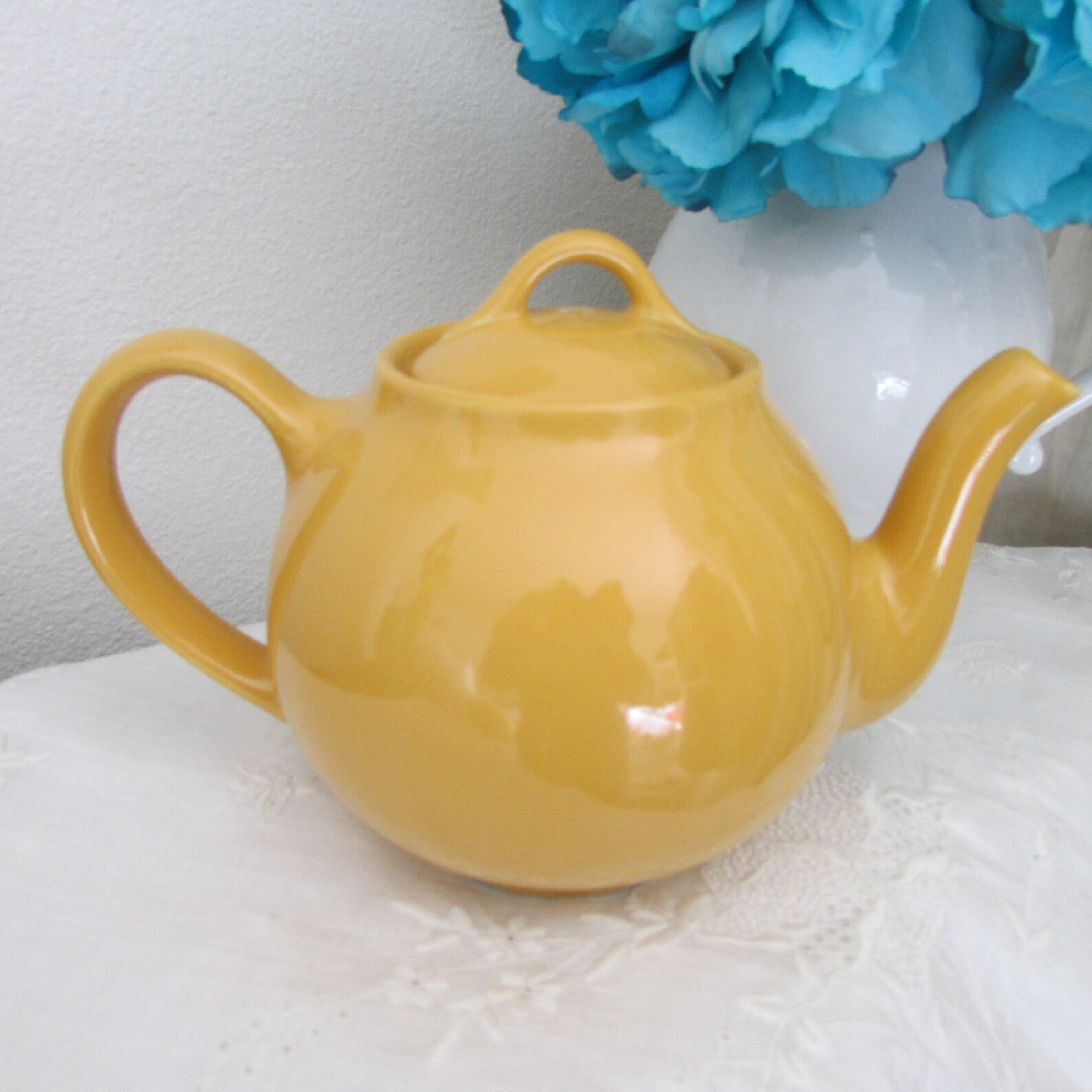 1940s Liptons Teapot Mustard Yellow 30 Ounces Farmhouse - Etsy