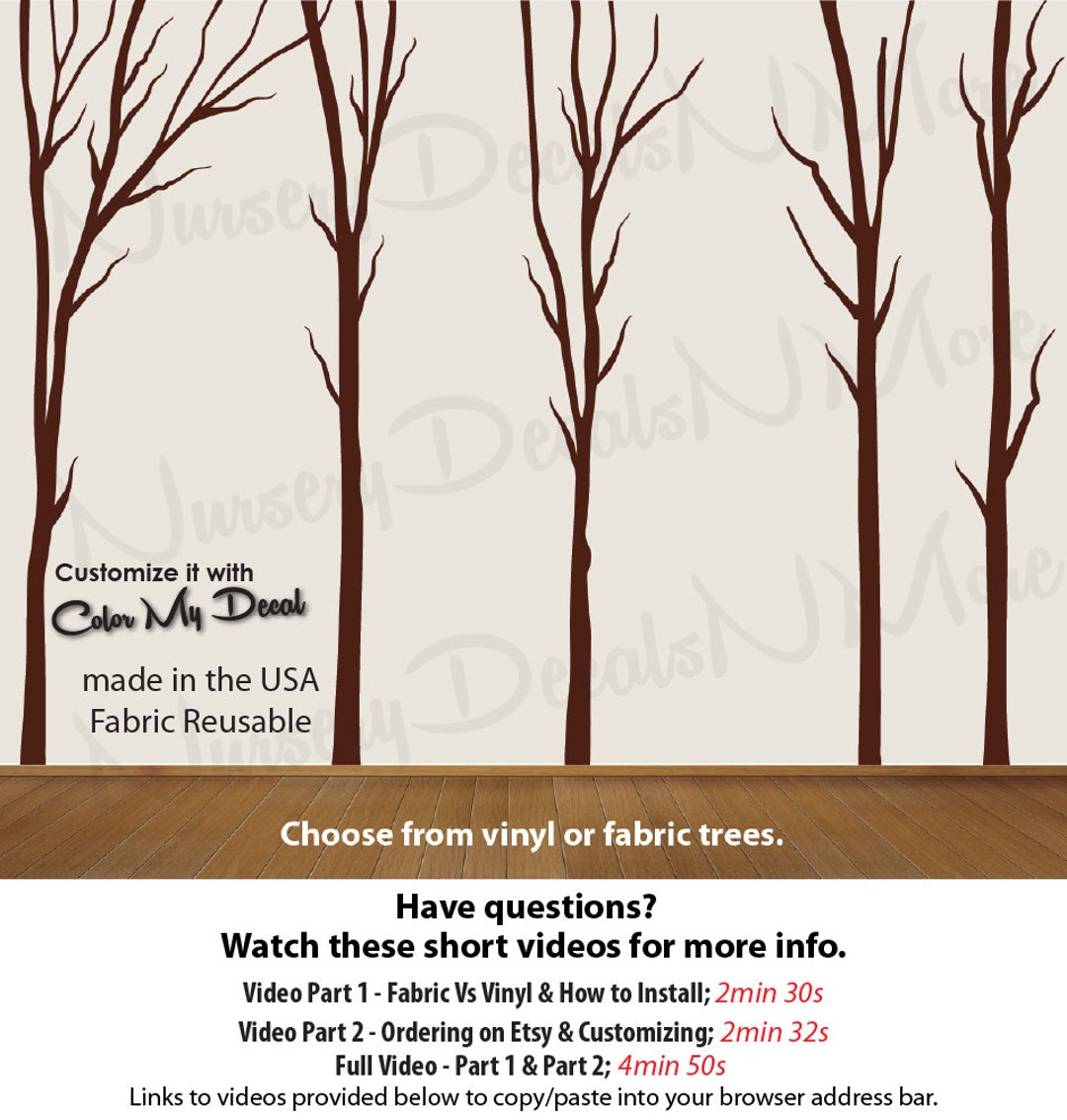 Nature Tree Wall Stickers Dead Tree Decal Vinyl Treebrown - Etsy