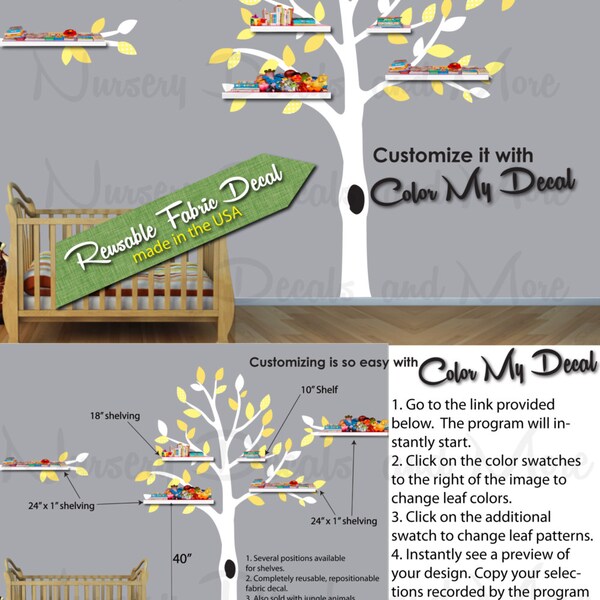 Shelf Tree Decal - Etsy