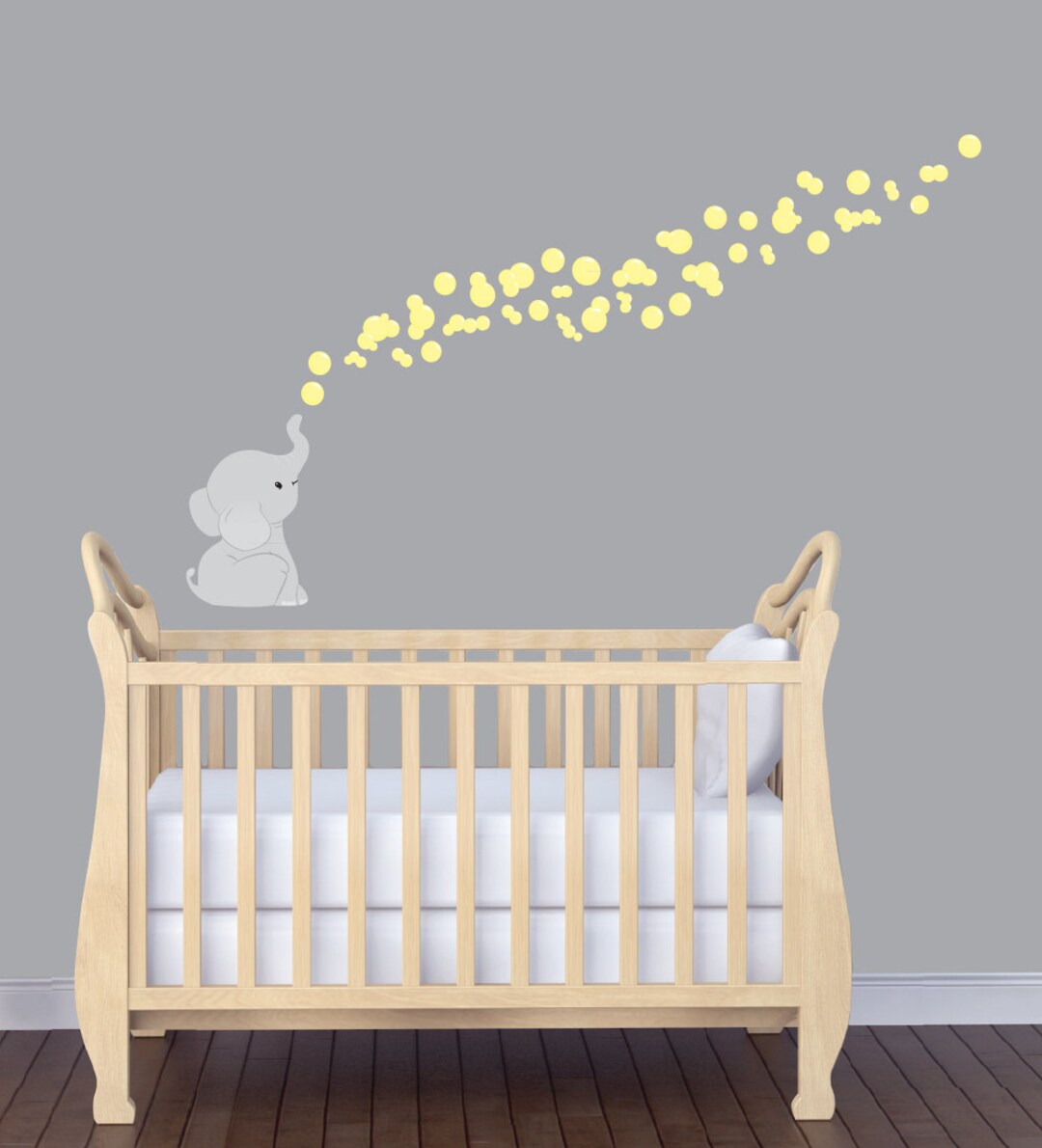 Yellow Themed Nursery, Gender Neutral Babys Room, Yellow Decals (mini ...