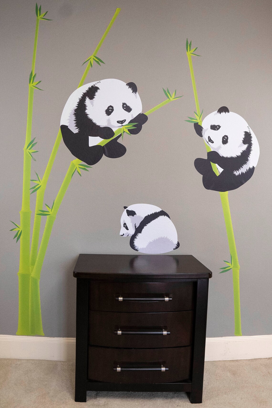 Panda Bear Bamboo Tree Wall Decal Wall Stickers | Etsy