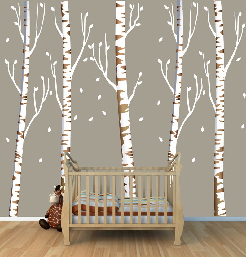 Realistic Birch Tree Decal Reusable White Birch Tree Indoor - Etsy